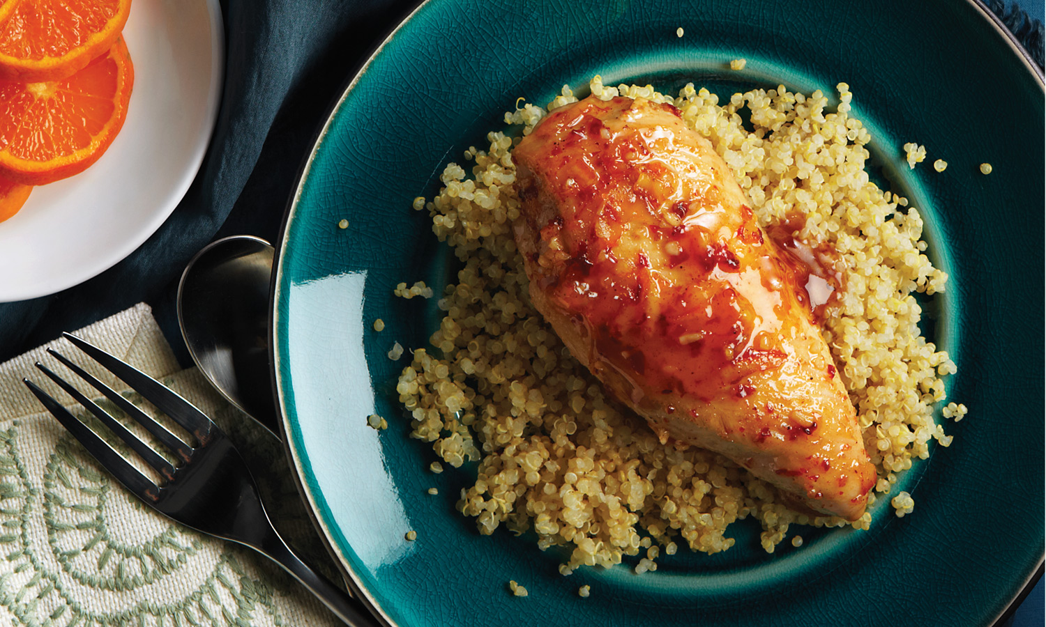Poulet et quinoa avec marmelade aux chipotles (sans gluten) - Le Poulet ...